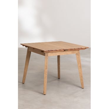 Naele extendable rectangular dining table 90-150x90 cm wooden - SKLUM