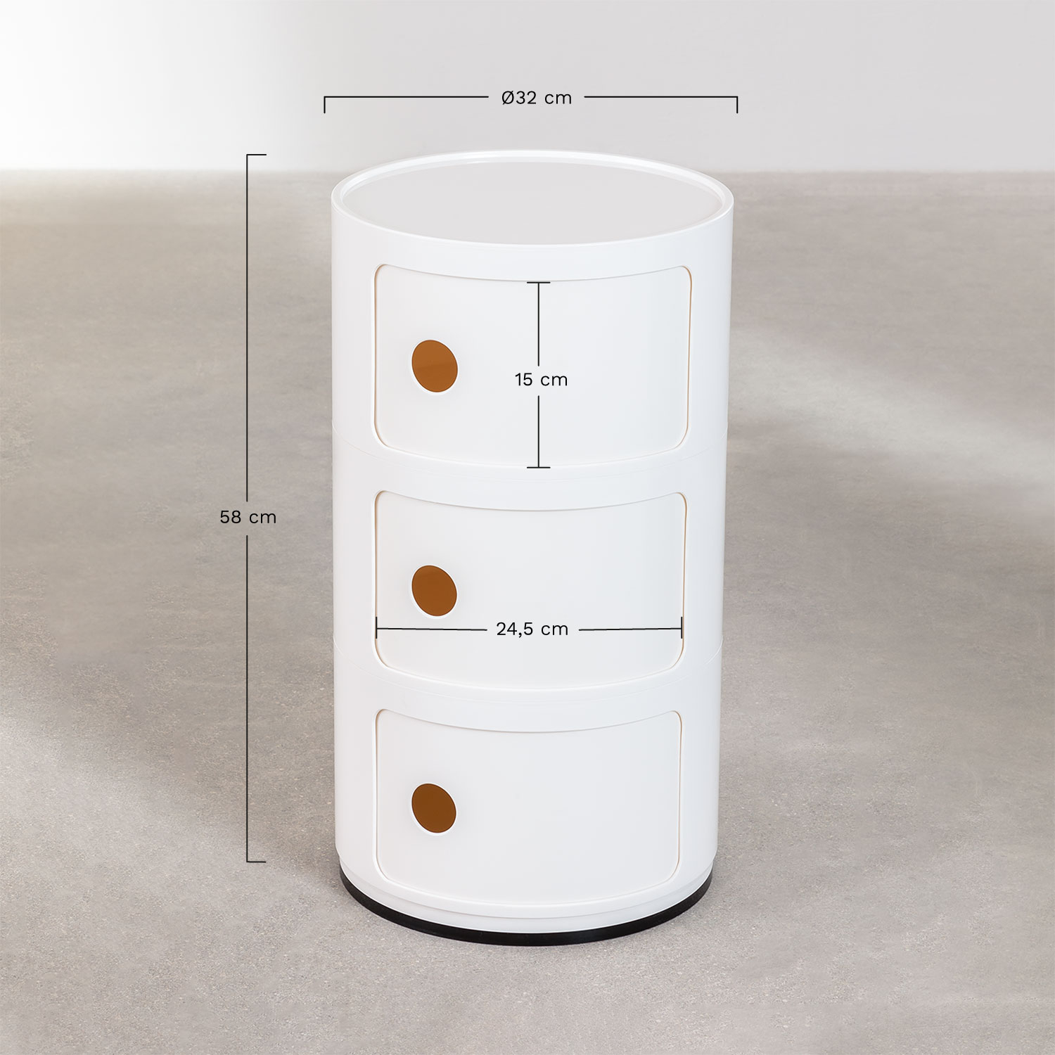 Round bedside table with shelves Babel - SKLUM