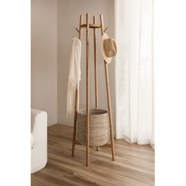 Maddie oak wood standing coat rack - SKLUM