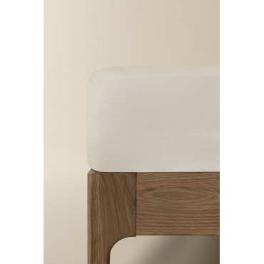 Agassi 180-thread count percale cotton fitted sheet for 90 cm bed - SKLUM