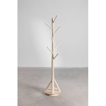 Aimar Teak Wood Standing Coat Rack - SKLUM