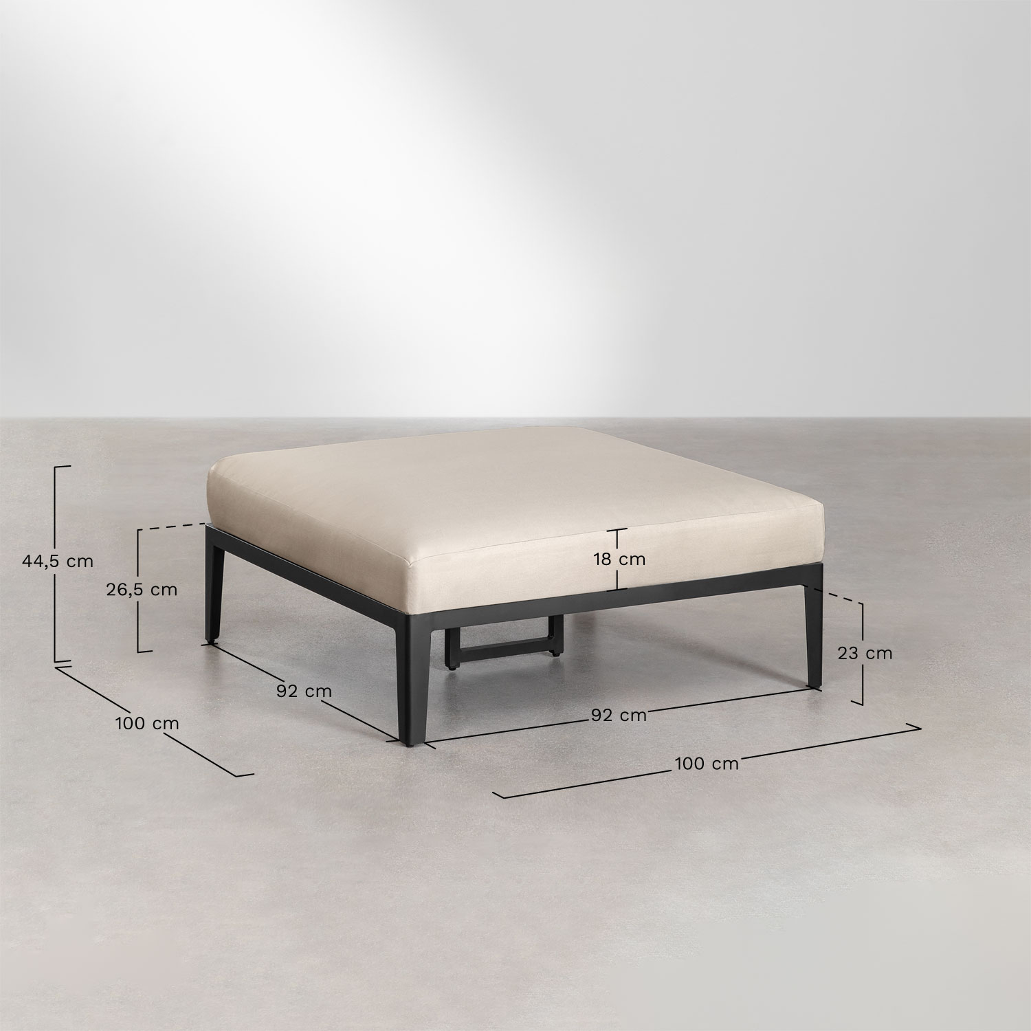 Garden Puff in Taranis Aluminum and Steel - SKLUM