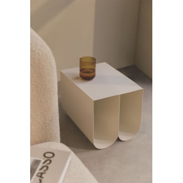 Olavi square side table 40x40 cm in steel - SKLUM