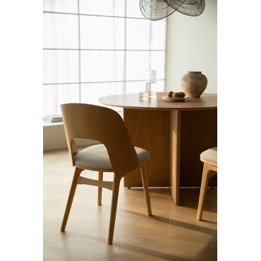 Juna wooden and upholstered dining chair - SKLUM