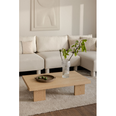 Rectangular center table 100x60 cm in MDF and Bernay screed - SKLUM