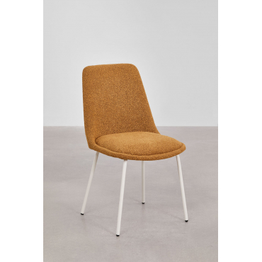 Pack of 4 Chicago bouclé fabric dining chairs - SKLUM