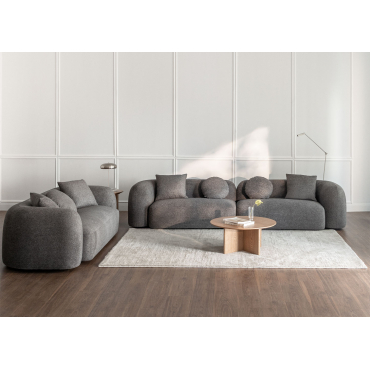 Living room set with 2-piece modular sofa and 3-seater sofa in Coco ...
