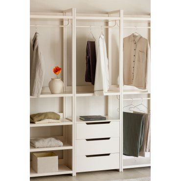 Velunis iron open wardrobe with drawers - SKLUM