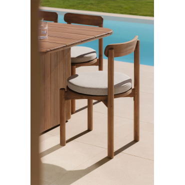 Nualis acacia wood garden chair - SKLUM