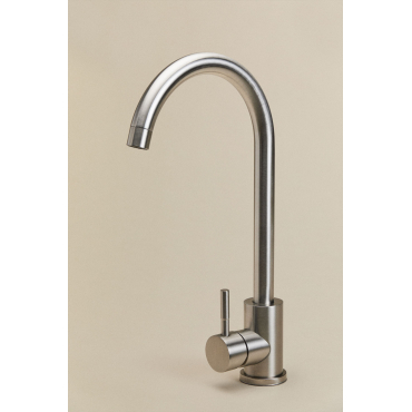 Rintran stainless steel kitchen faucet with high spout - SKLUM