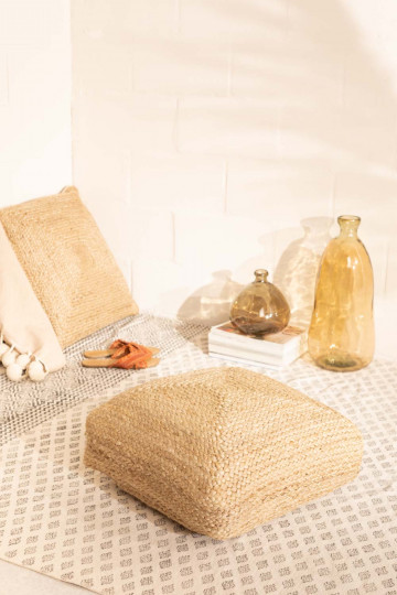 Round Jute Pouffe Pilew - SKLUM