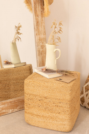 Round Jute Pouffe Pilew - SKLUM