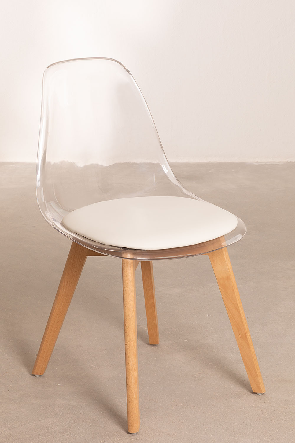 Round MDF & Beech Wood Dining Table Scand Nordic - SKLUM