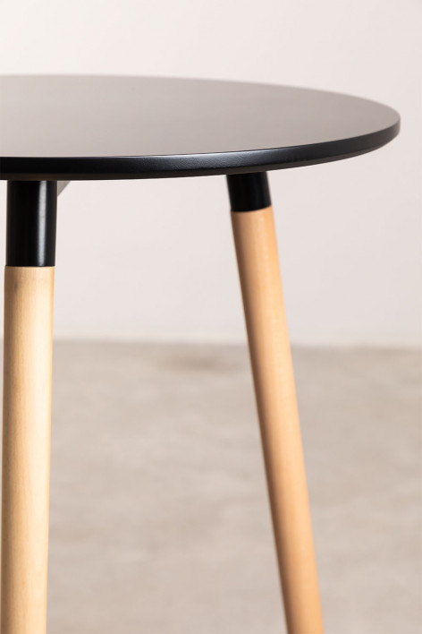 MDF & Metal Round High Table Ø60 cm Ivet Style - SKLUM