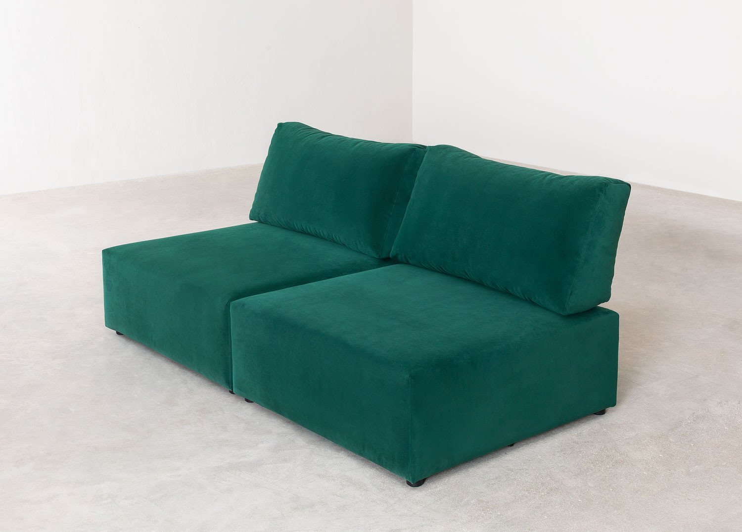 Kata 2 pcs velvet modular sofa - SKLUM