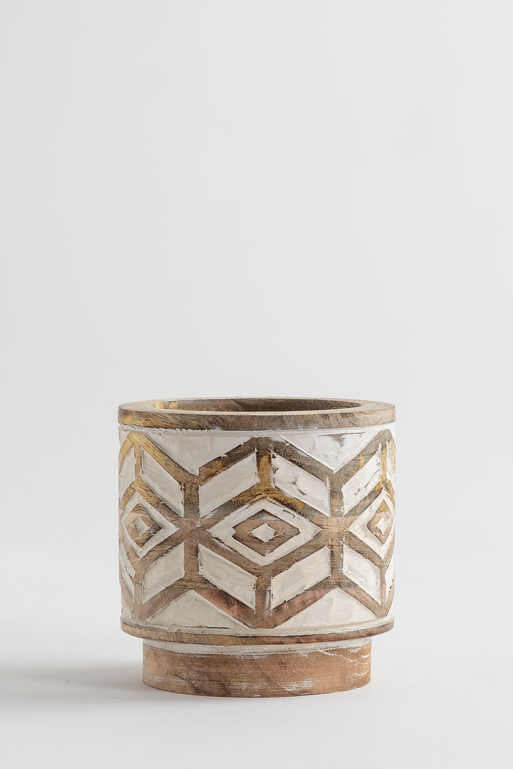 Mango Wood Plant Pot Bonari - SKLUM