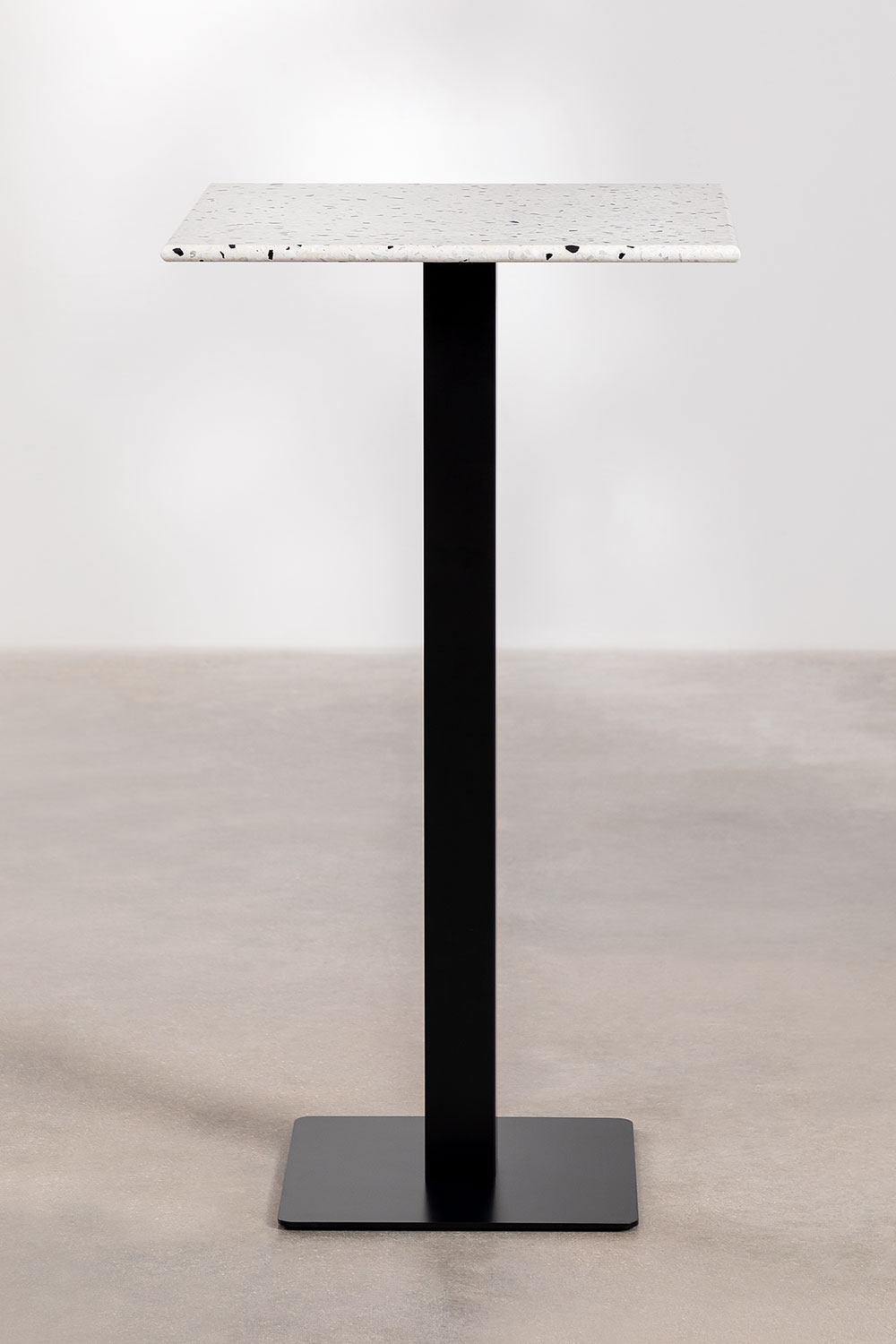 Square high bar table 60x60 cm in Praline terrazzo - SKLUM