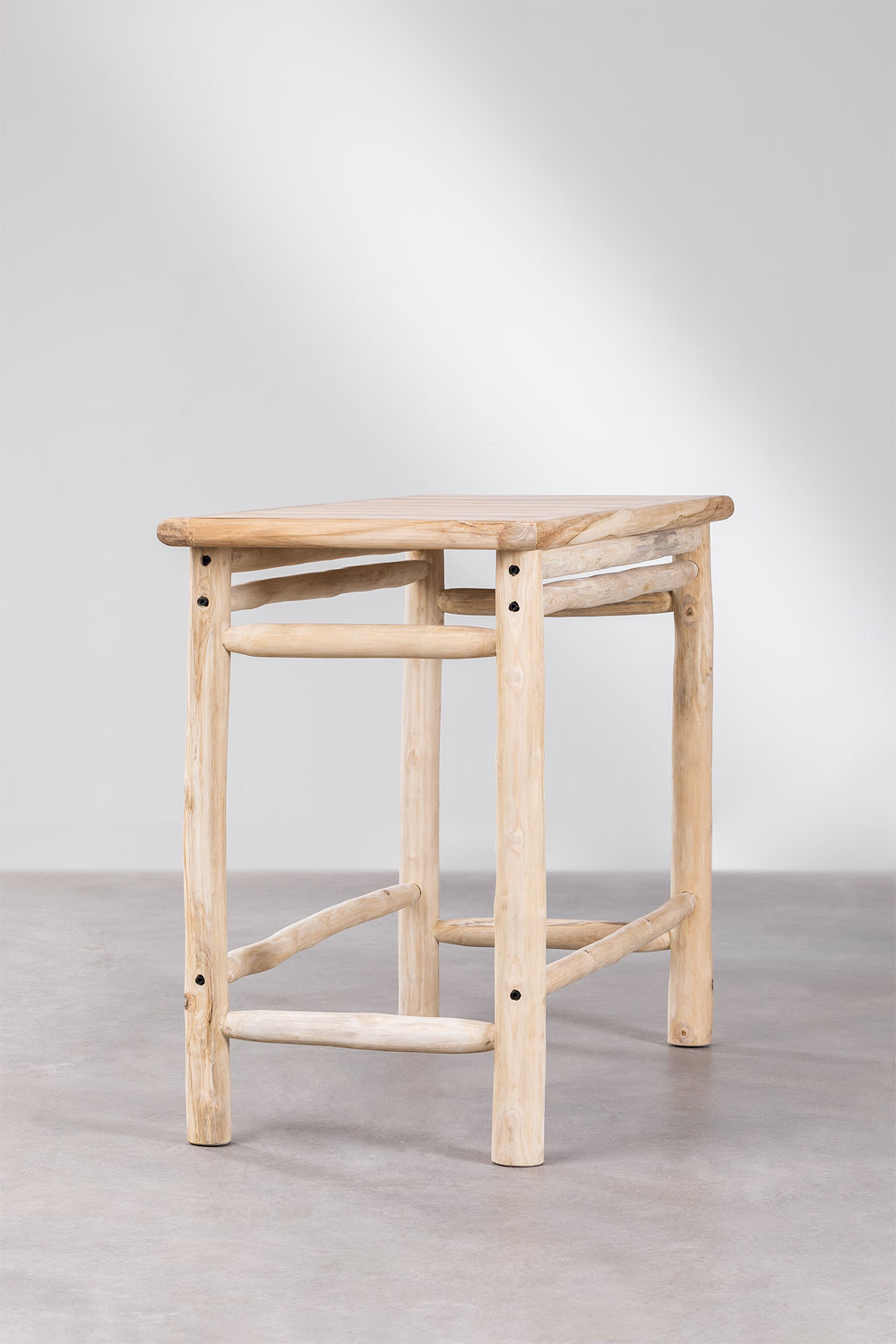 Rectangular high table 134x65 cm in teak wood Narel - SKLUM