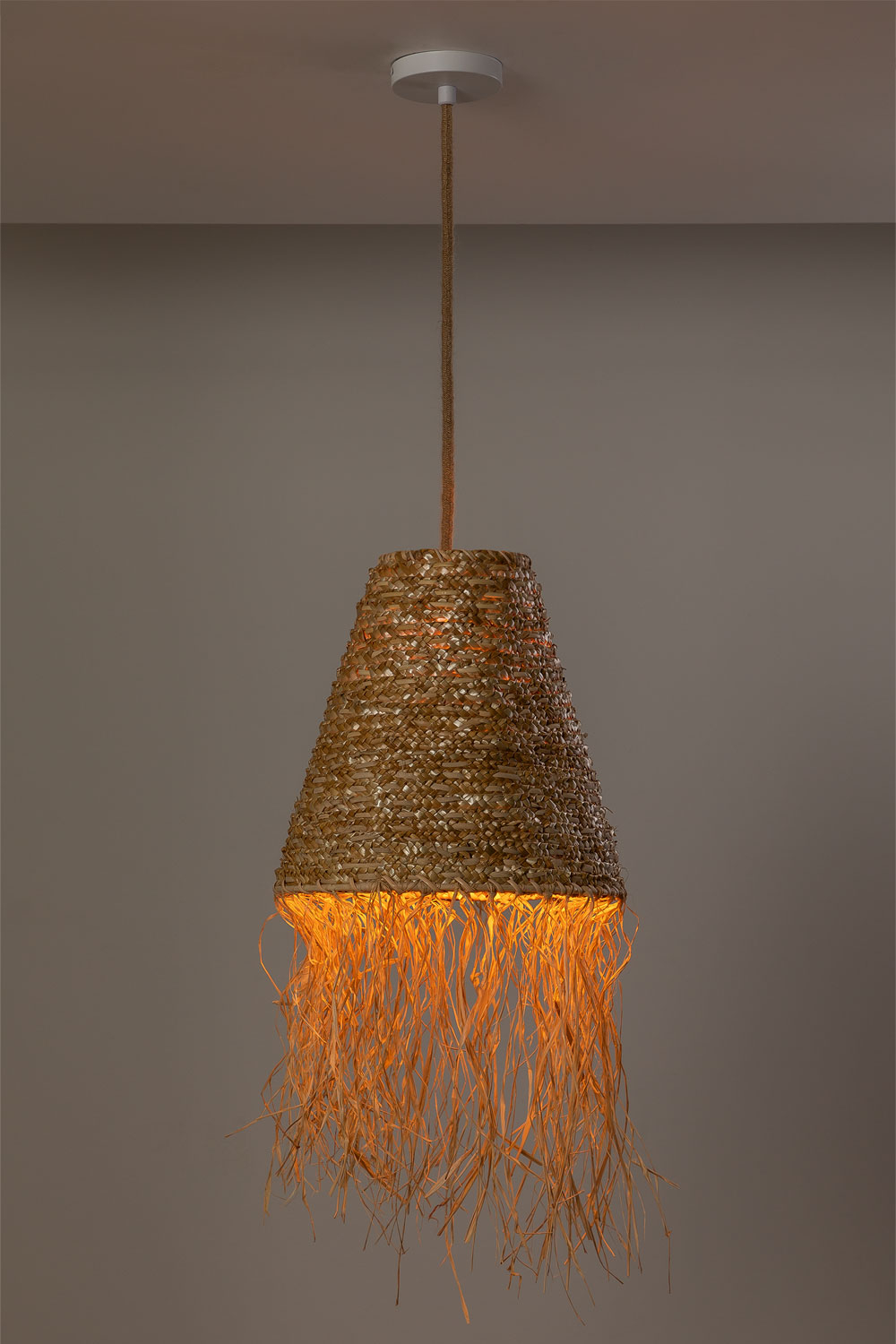 Vries hanging ceiling lamp in jute - SKLUM