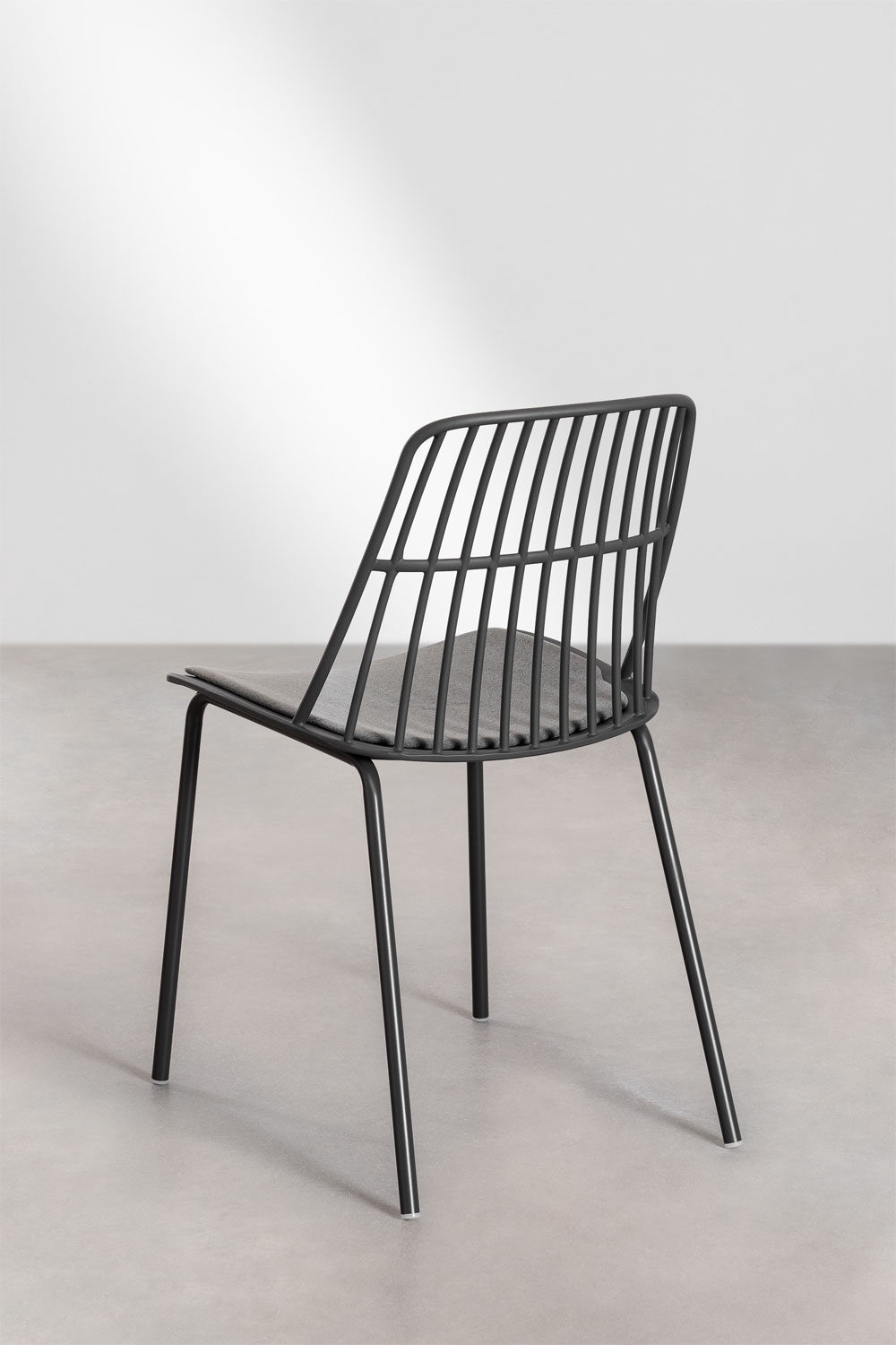 Maeba polypropylene and steel dining chair - SKLUM