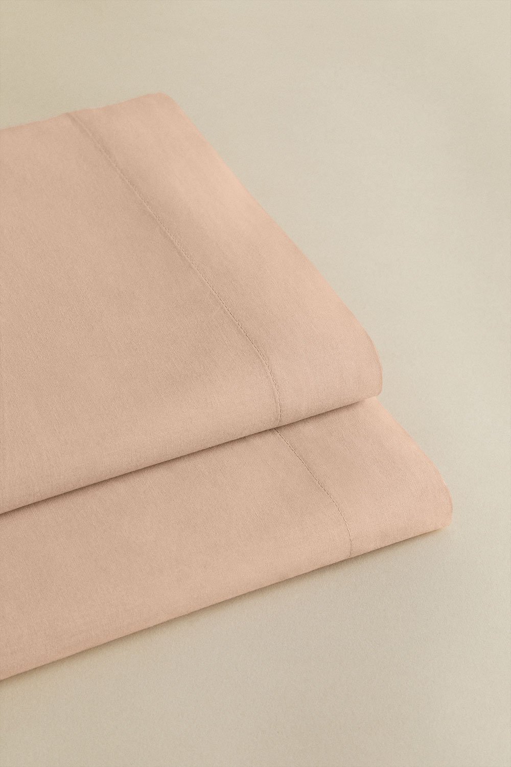 Top sheet in 180-thread count percale cotton for 90 cm bed Agassi - SKLUM