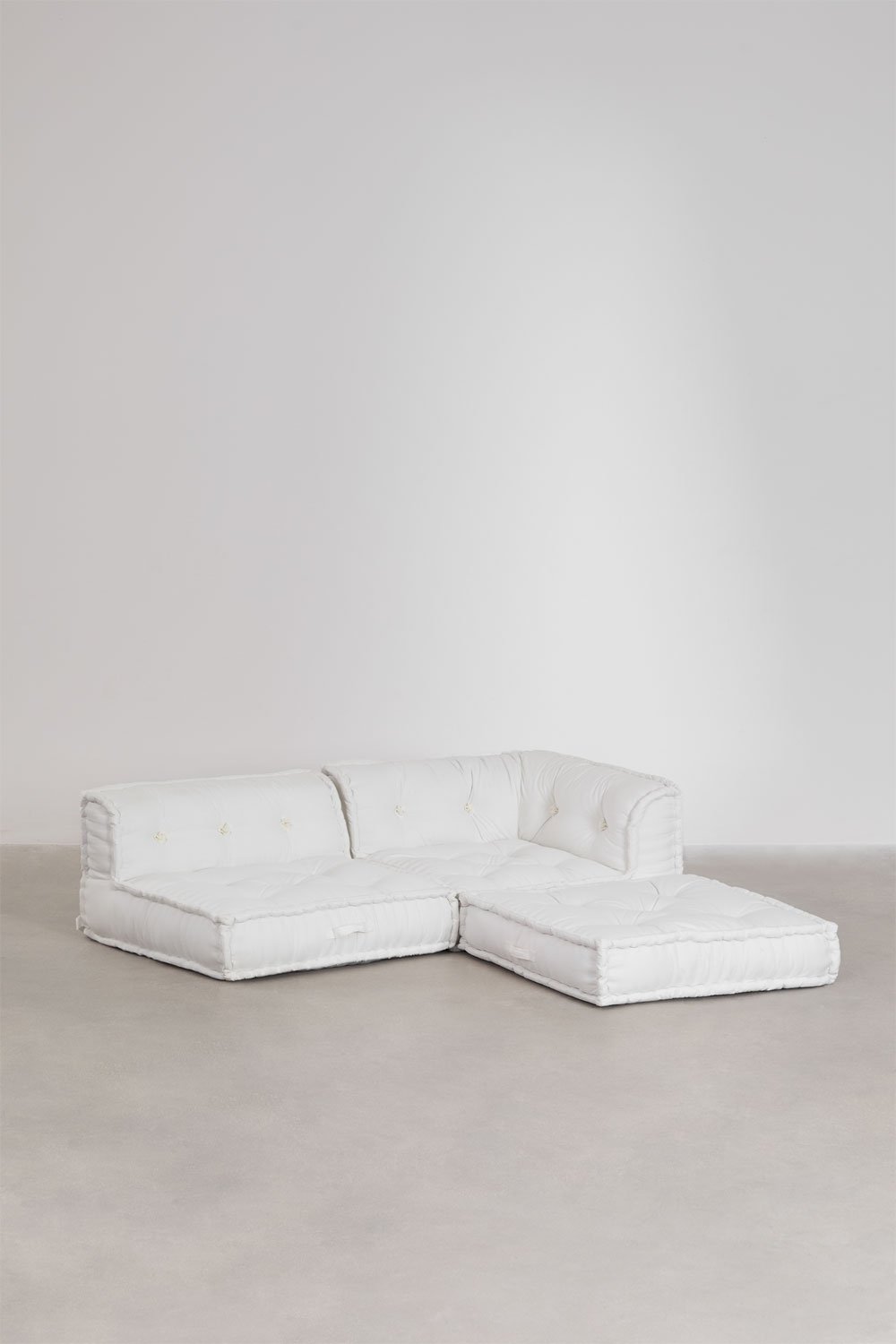 3 Piece Modular Corner Sofa in Cotton Dhel