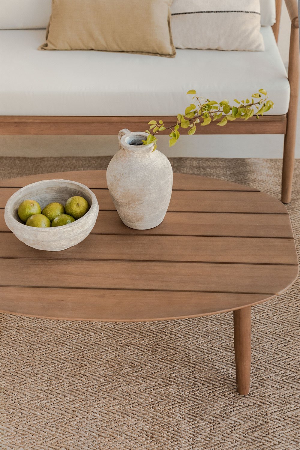 Aderyn Eucalyptus Wood Living Room Set - SKLUM