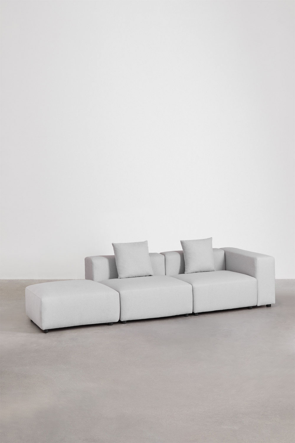 2-piece modular corner sofa with pouf (↔︎285 cm) Bruna - SKLUM