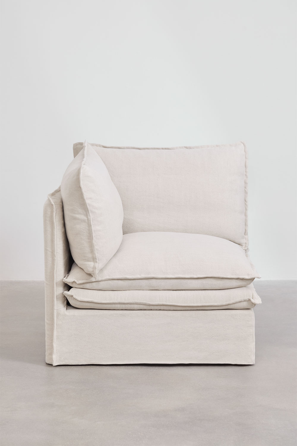 Corner module for modular sofa in linen and cotton Grace - SKLUM