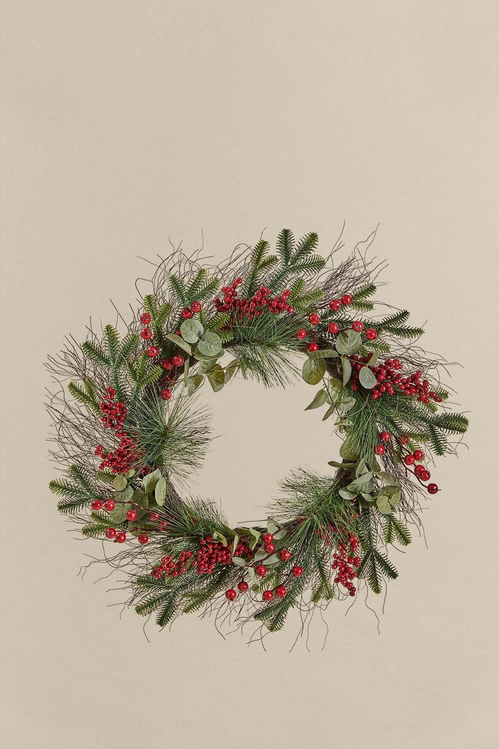 Adeline Christmas decorative wreath Ø60 cm - SKLUM