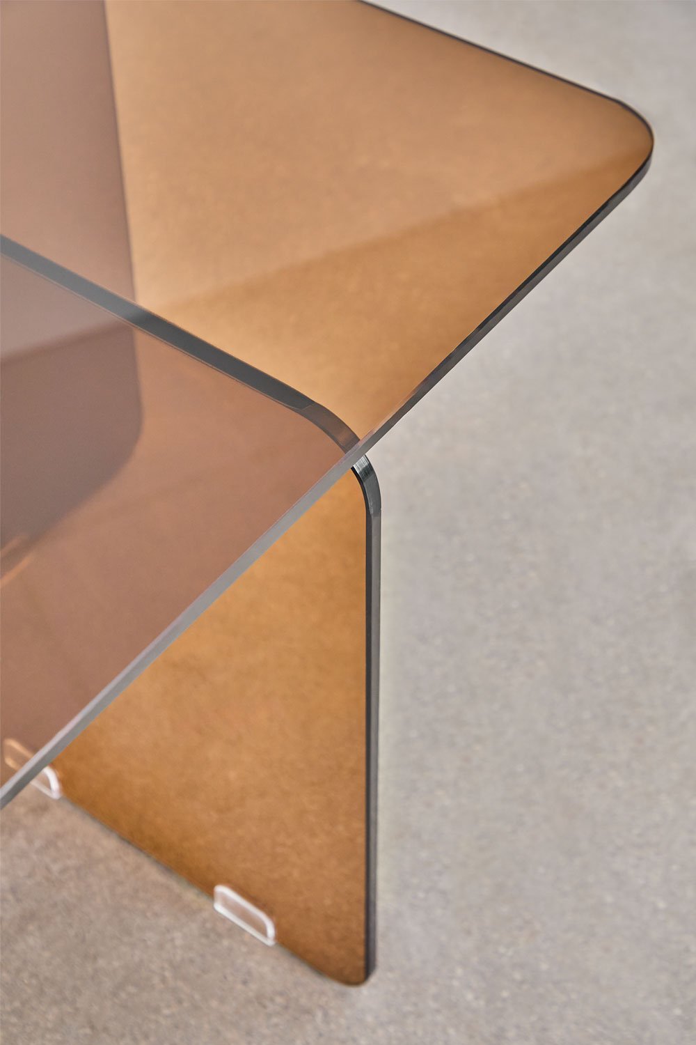 Square Side Table 50x50 cm in Glass Eliana - SKLUM