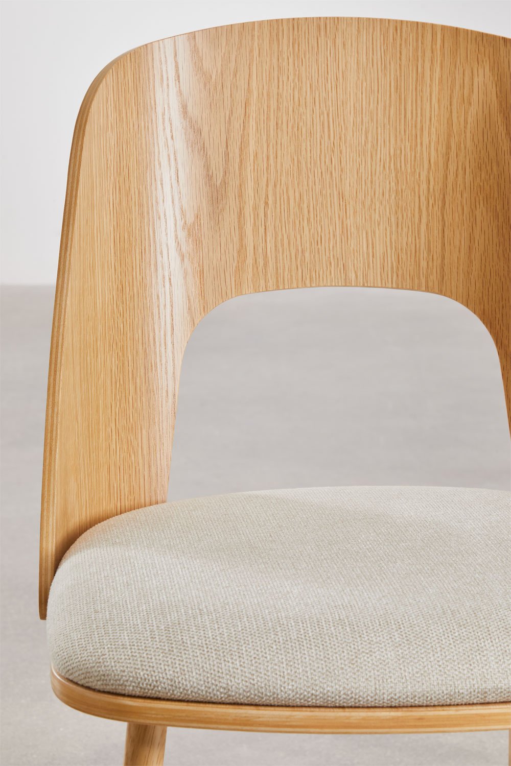 Dining chair in wood and upholstered Juna - SKLUM