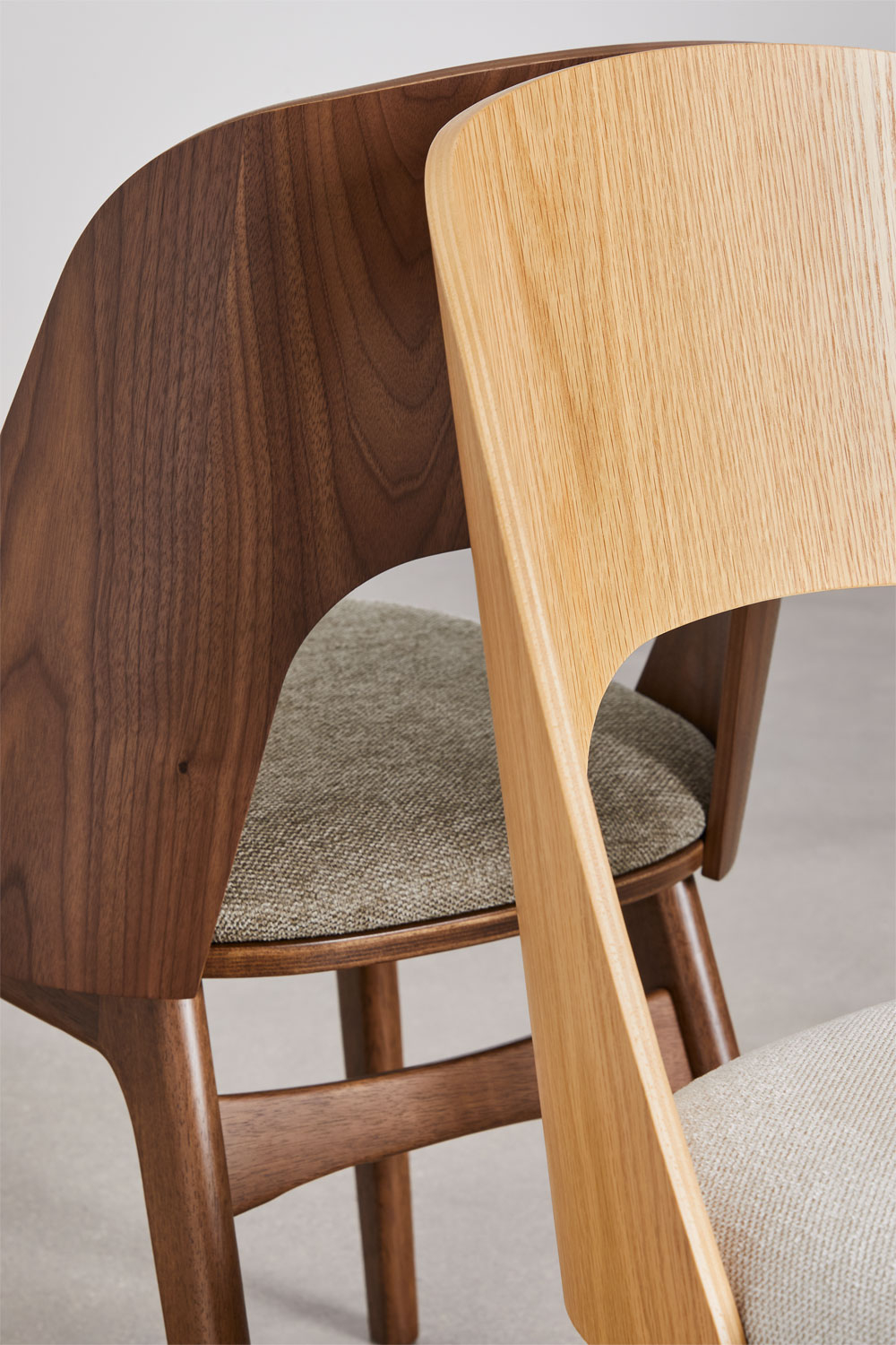 Dining chair in wood and upholstered Juna - SKLUM