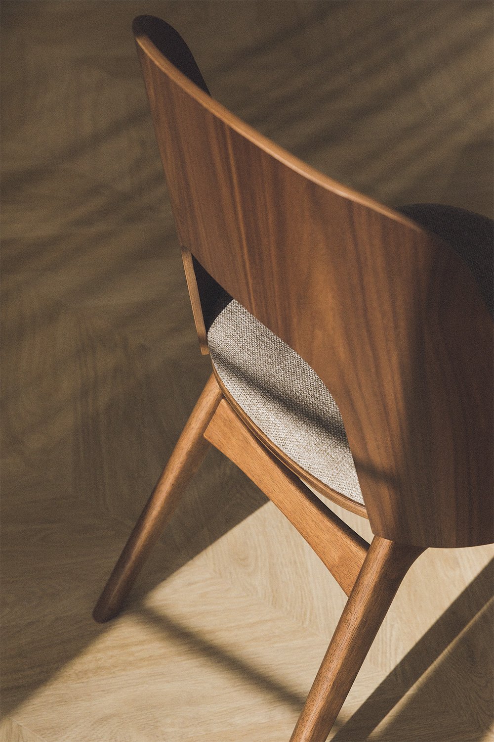 Juna wooden and upholstered dining chair - SKLUM