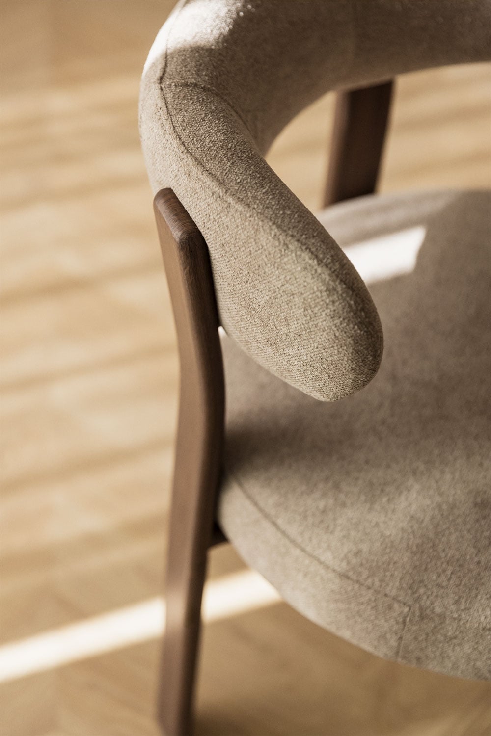 Jolie upholstered dining chair with iron frame - SKLUM