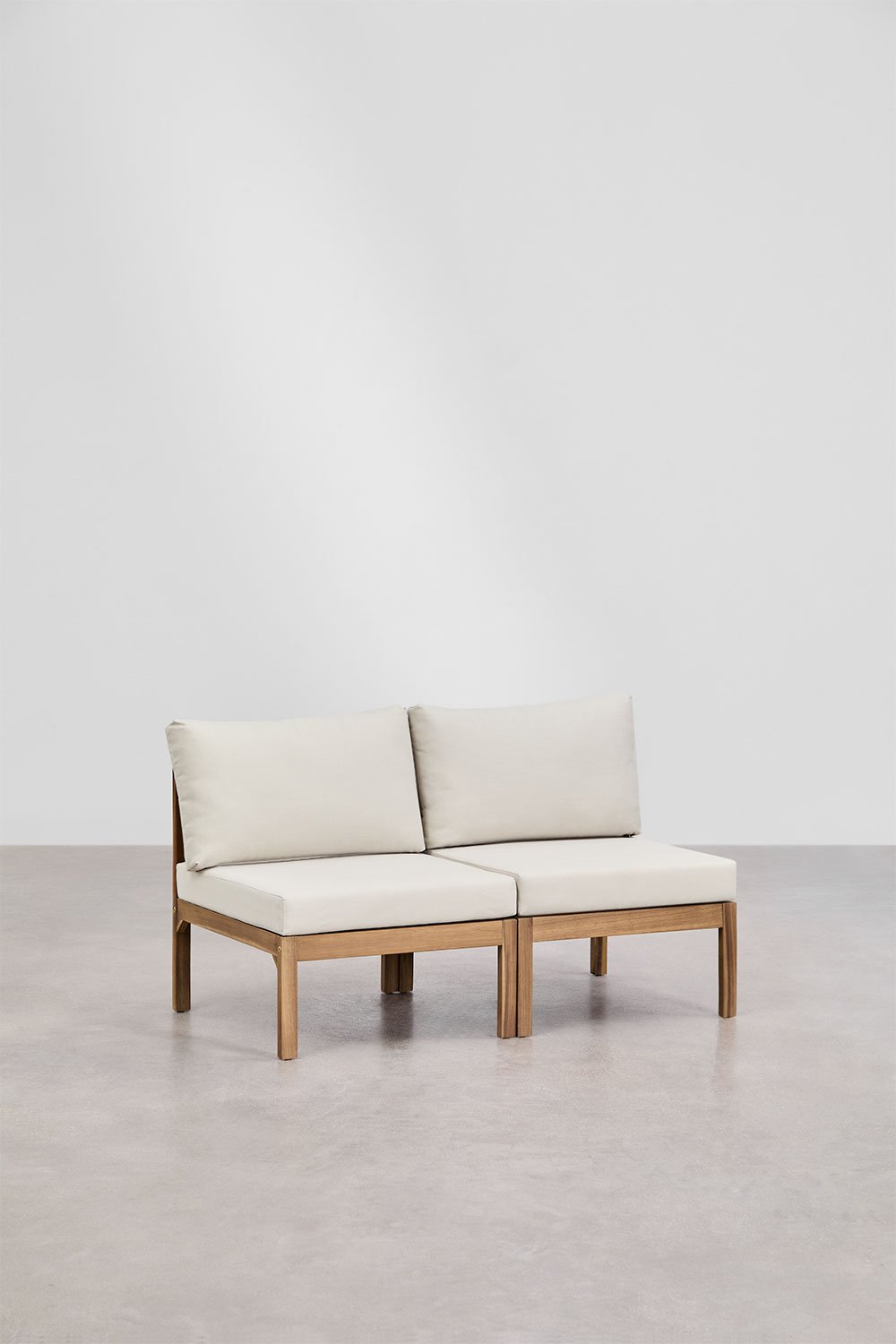 Branson 2-piece modular sofa in acacia wood - SKLUM