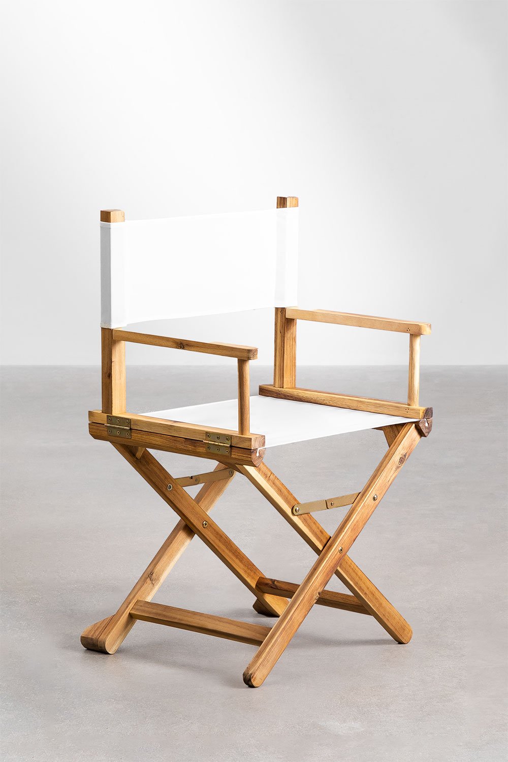 Pack of 4 Ridley folding director chairs in wood - SKLUM