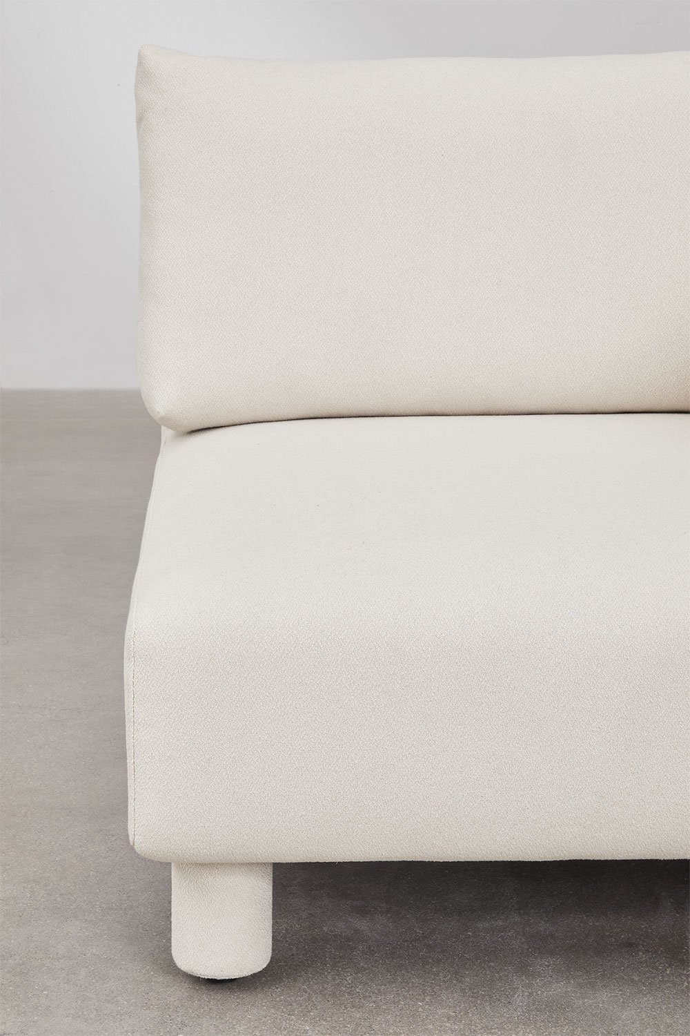 Central module for modular sofa in Artemisa bouclé fabric - SKLUM