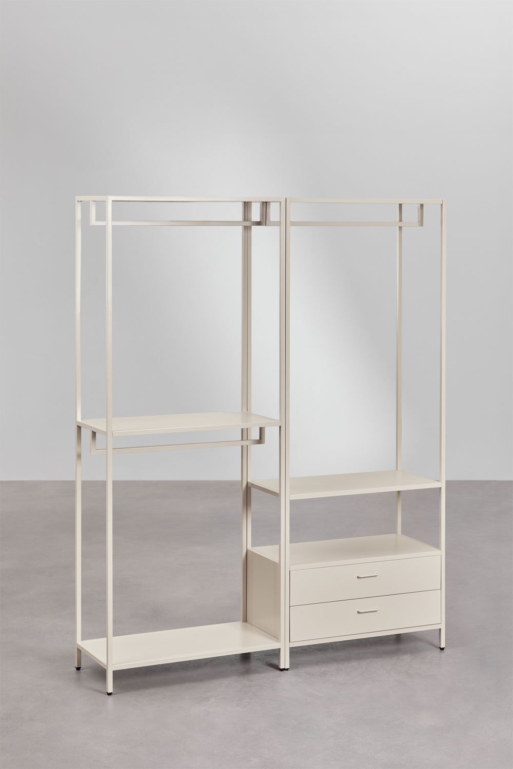 Janine 2-piece open modular wardrobe with drawers - SKLUM