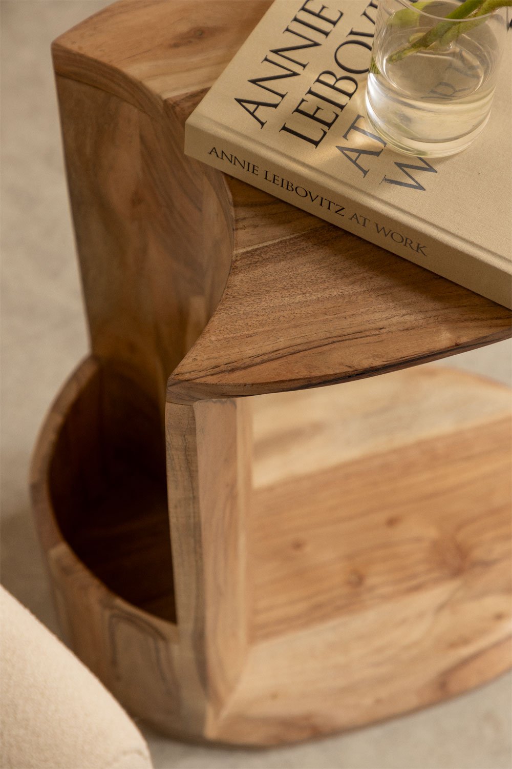 Kenoly wood side table 45x30 cm - SKLUM