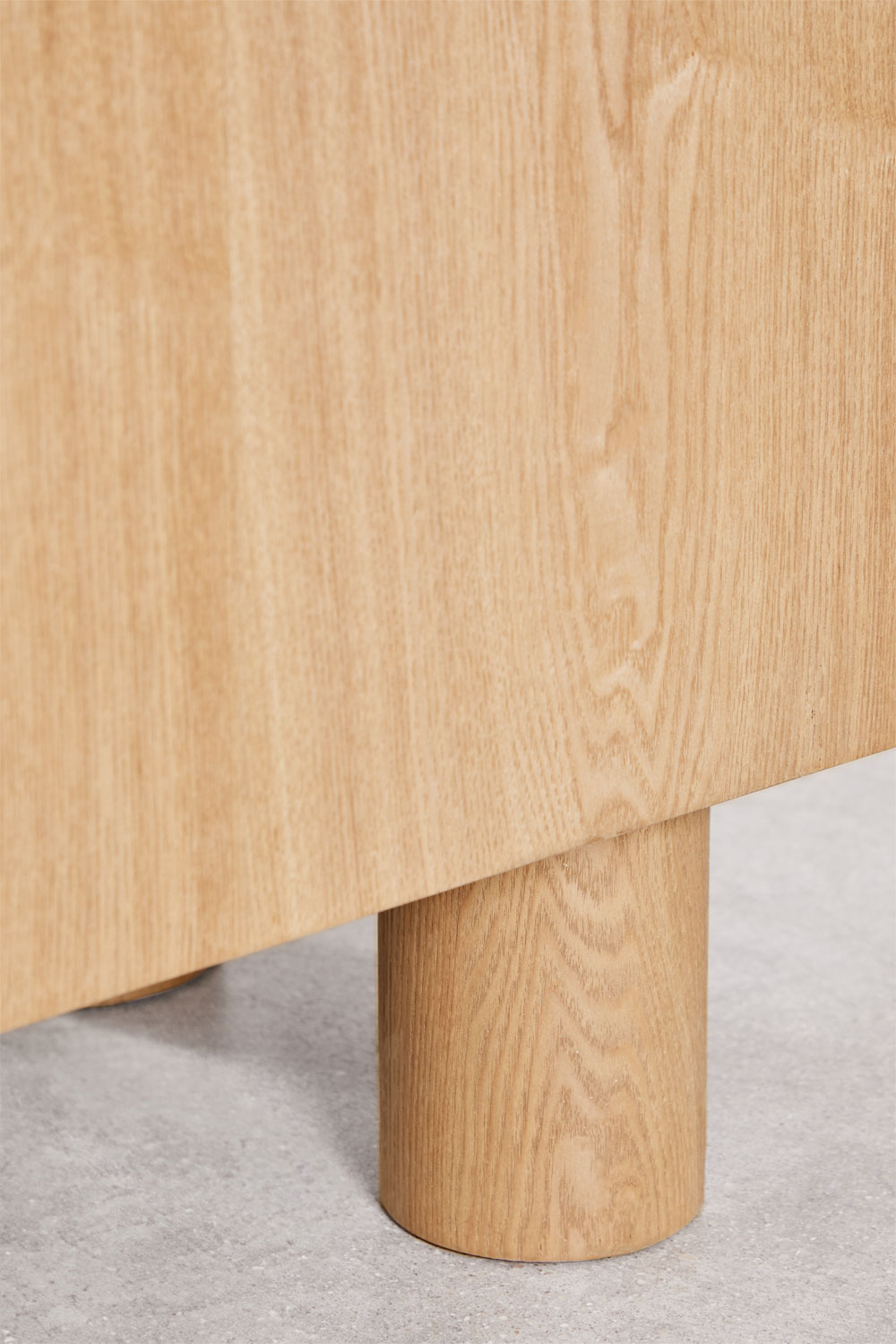 Rectangular bedside table 50x40 cm in MDF and Gumeri veneer - SKLUM