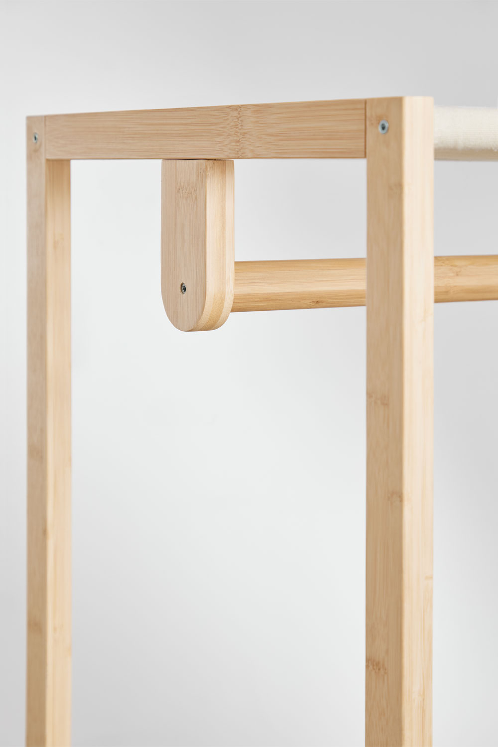 Deneb Bamboo 3-Piece Open Modular Wardrobe with Shelving and Clothes ...