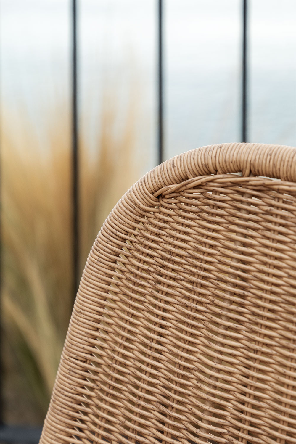 Pack of 2 stackable garden chairs in synthetic rattan Reiven - SKLUM