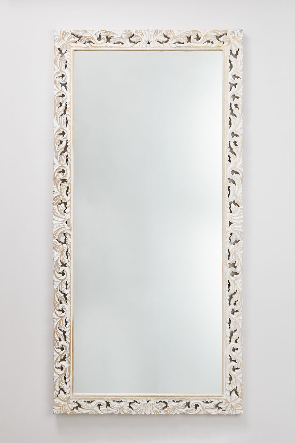 Rectangular wall mirror in mango wood Arnas - SKLUM