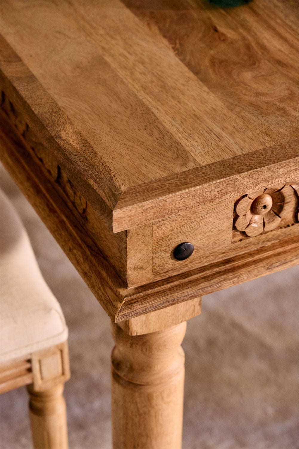 Rectangular dining table 160x90 cm in Taraz mango wood - SKLUM