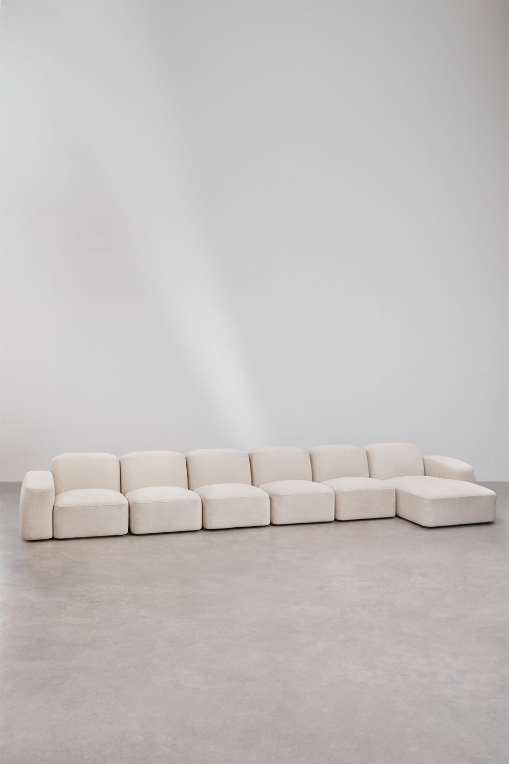 Bastian 6-piece right-sided chaise longue modular sofa - SKLUM