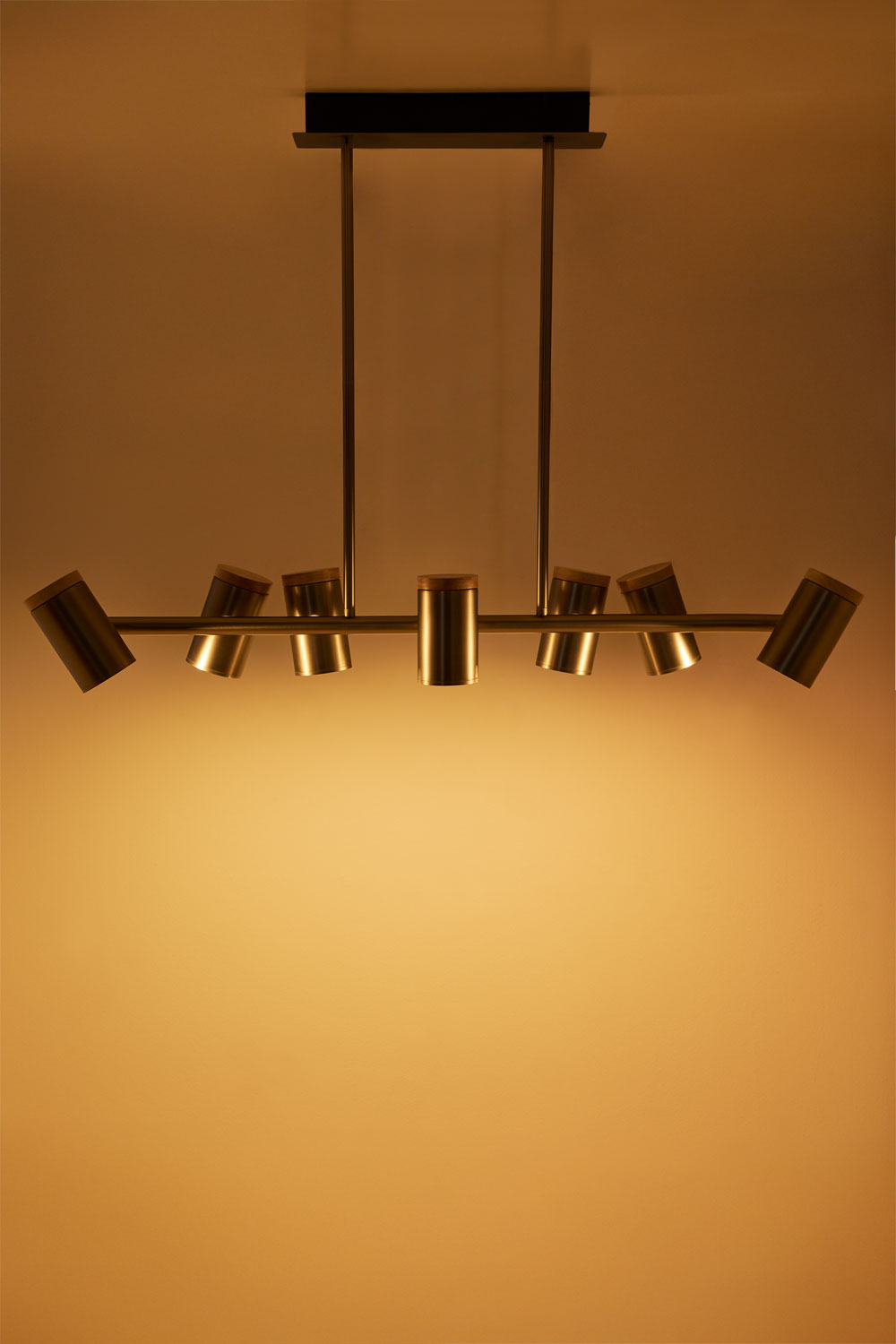 Directional ceiling lamp with 7 light points in Amaranto iron - SKLUM