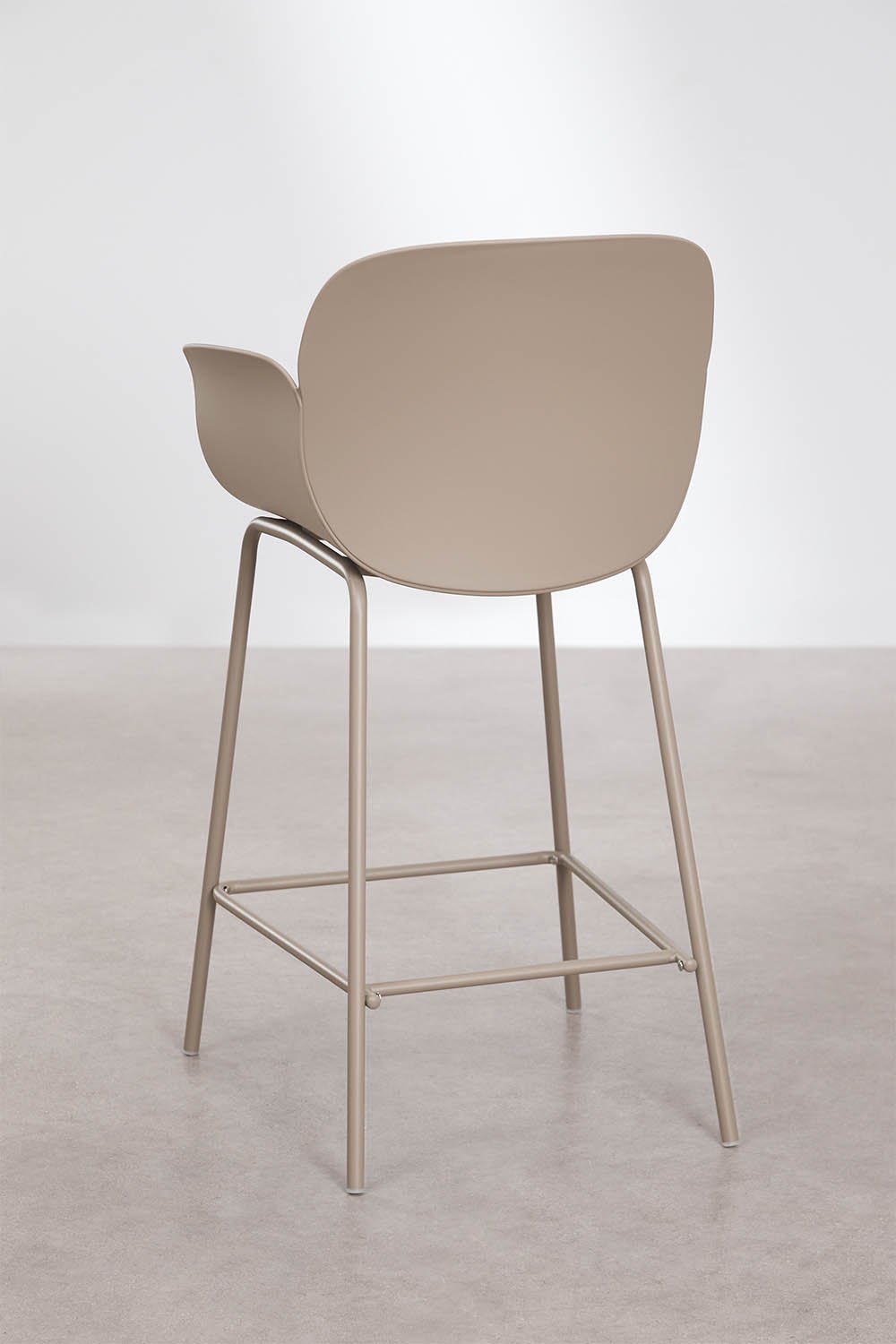 Pack of 4 high stools in polypropylene and steel Lynette - SKLUM