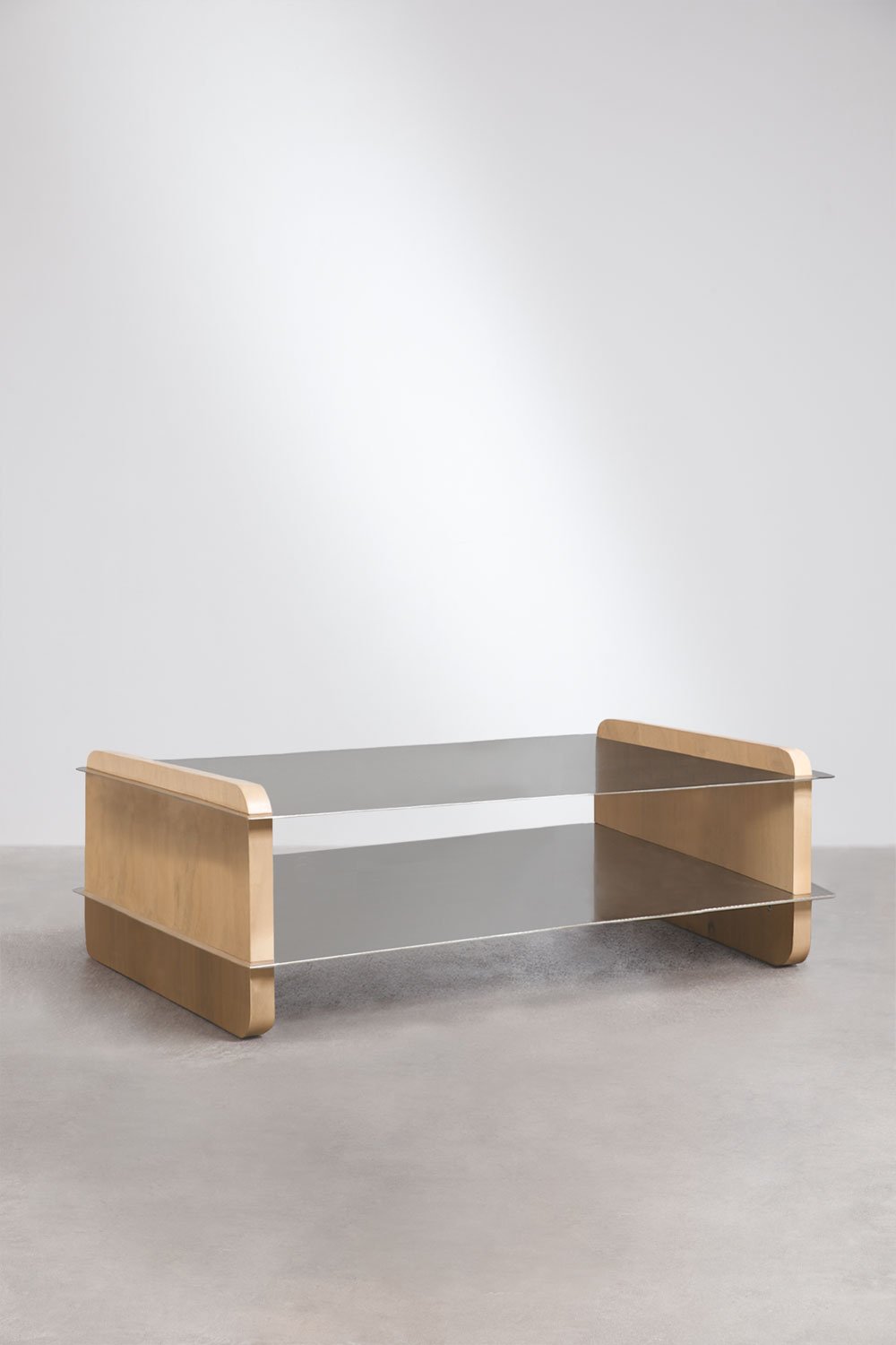 Rectangular coffee table 120x60 cm in mango wood and steel Tokyo - SKLUM