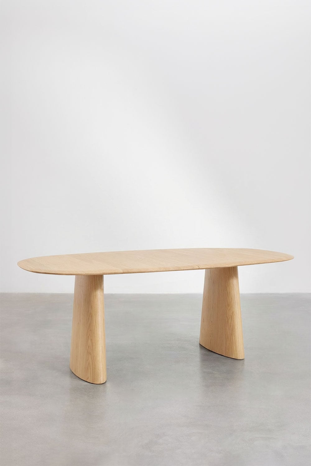 Oval extendable dining table in MDF and ash veneer Nuveta - SKLUM